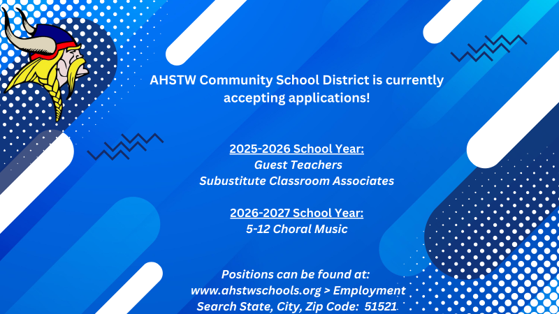 AHSTW Community School District - AHSTW CSD Employment Opportunity